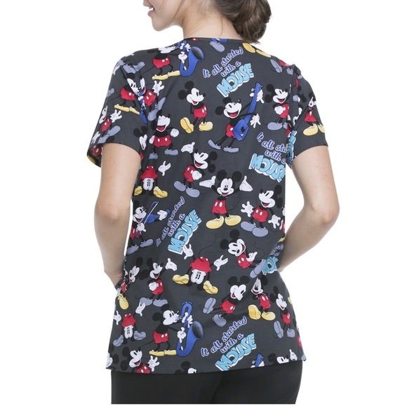 Disney | Tops | Disney Mickey Mouse Scrub Top 9 Years Anniversary ...